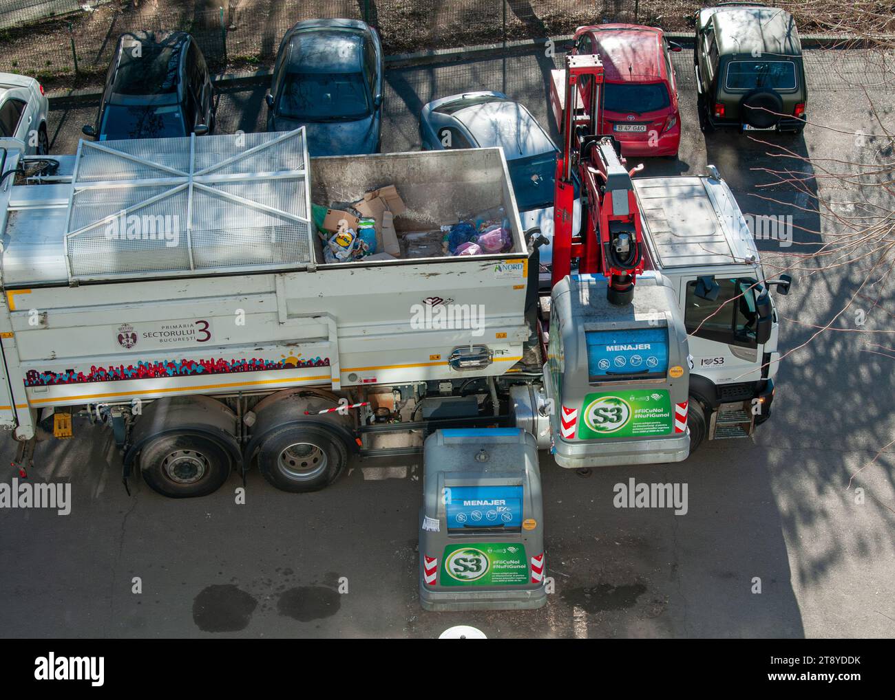January 22-2022- Bucharest Romania- Garbage machine that takes ...