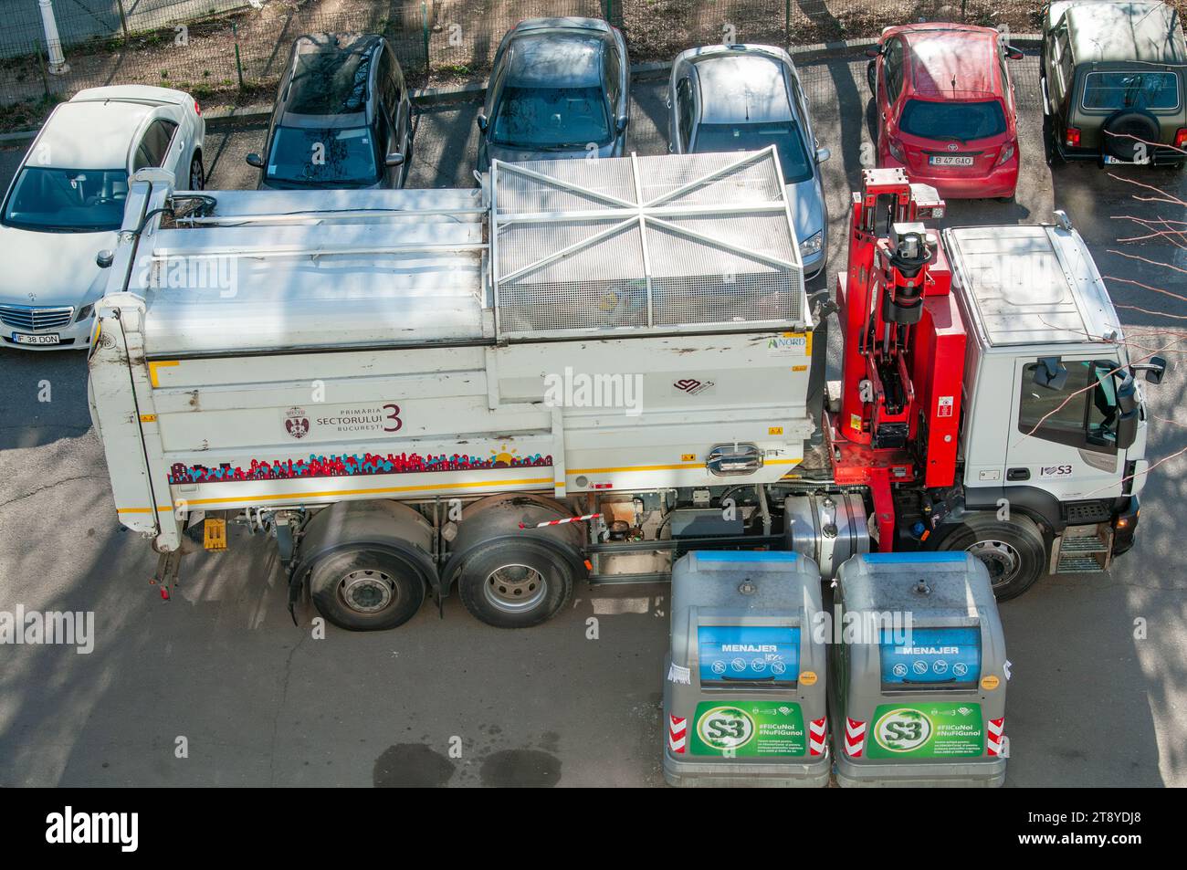 January 22-2022- Bucharest Romania- Garbage machine that takes ...