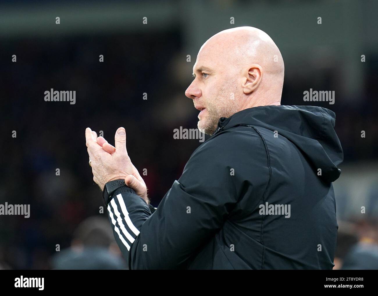 Wales manager Rob Page applauds the fans ahead of the UEFA Euro 2024 ...