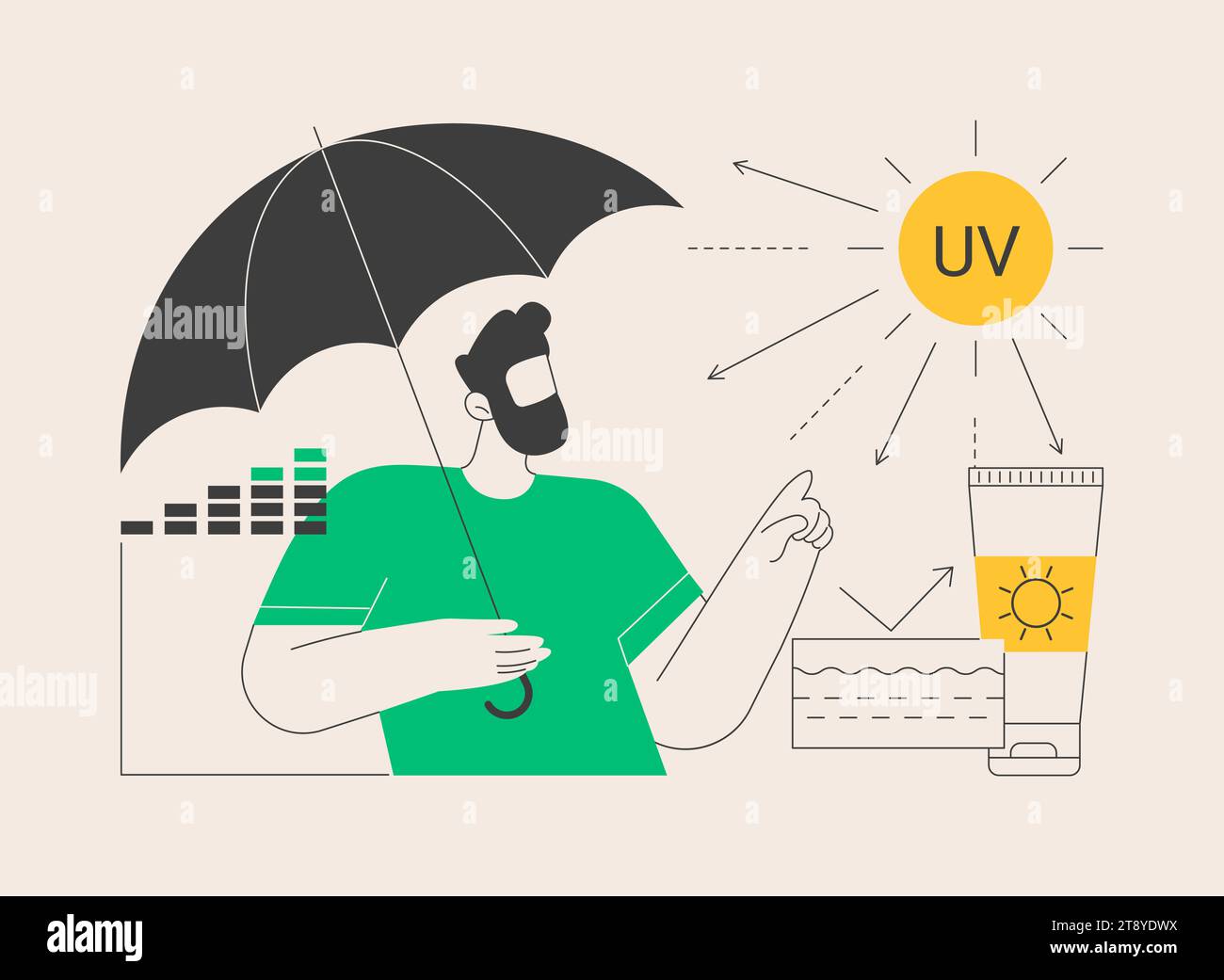 Ultraviolet radiation abstract concept vector illustration Stock Vector Image & Art - Alamy