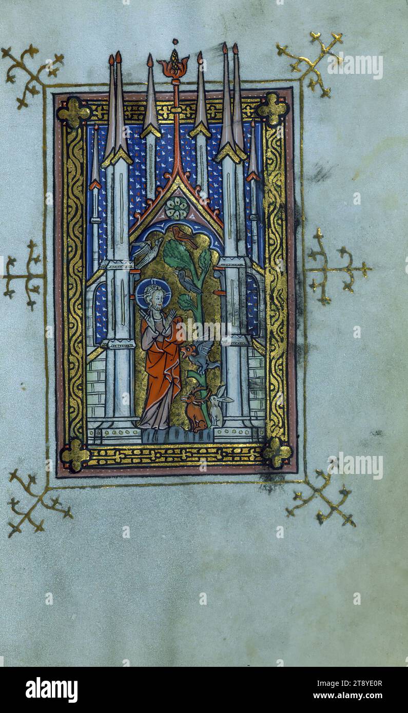 Book of Hours, God Creates the Animals, Genesis Stock Photo - Alamy