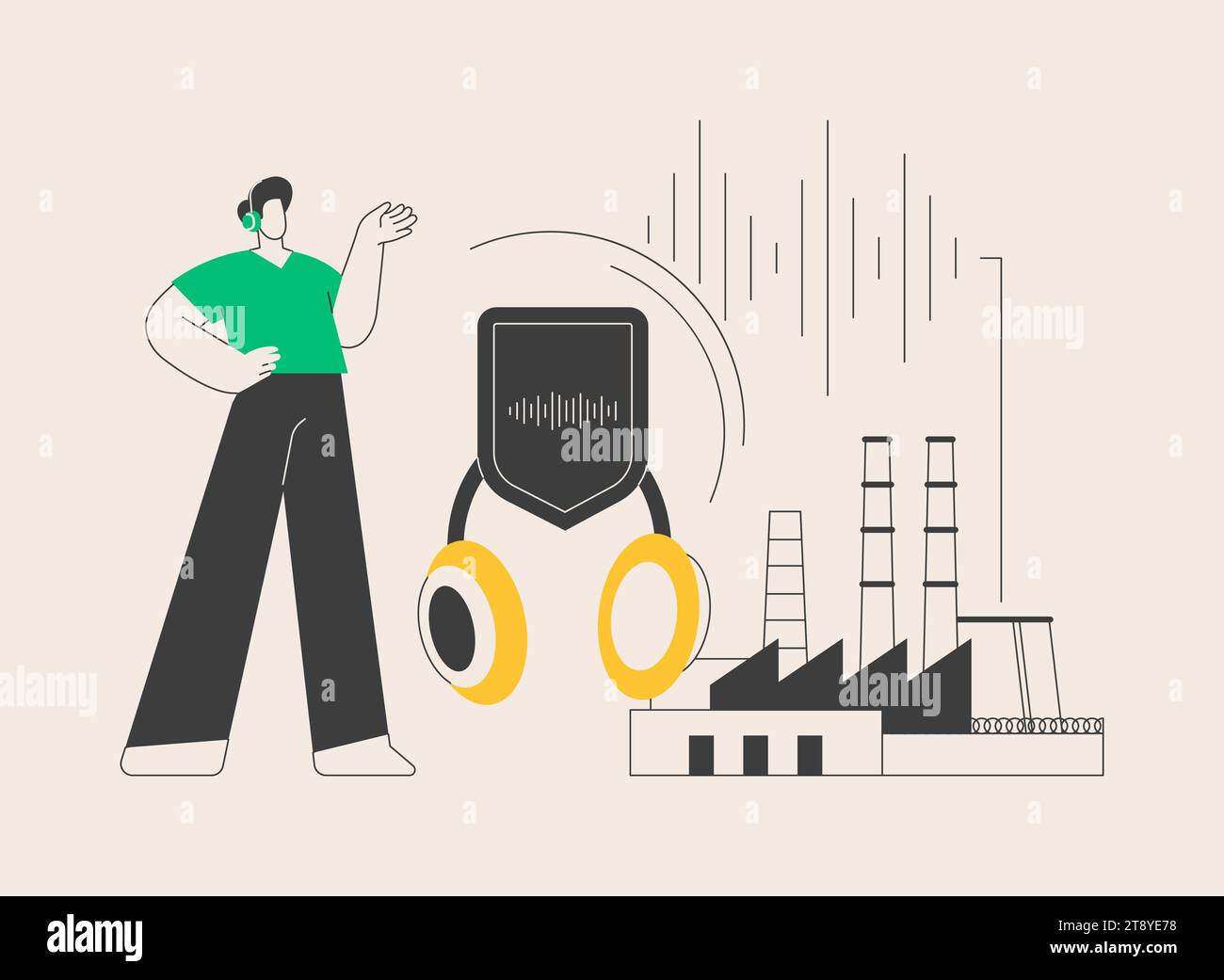 Noise protection abstract concept vector illustration Stock Vector Image & Art - Alamy