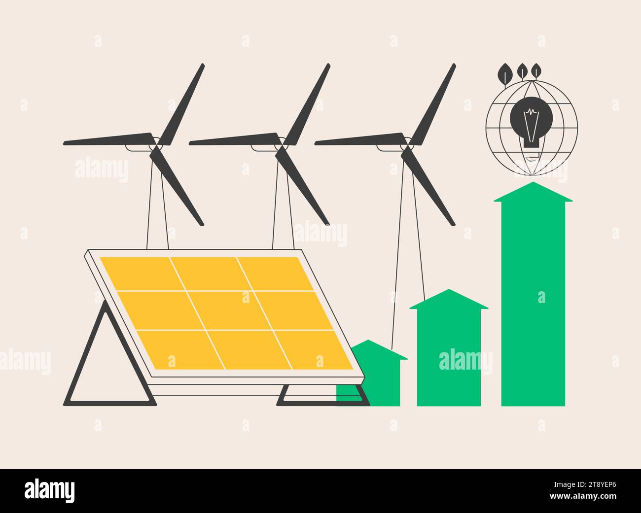 Green economy abstract concept vector illustration Stock Vector Image ...