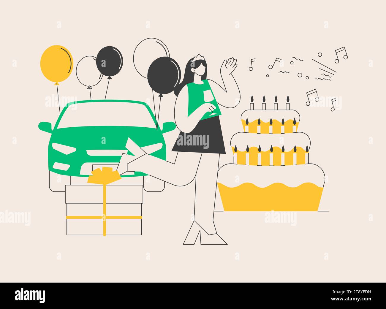 Birthday party abstract concept vector illustration Stock Vector Image ...