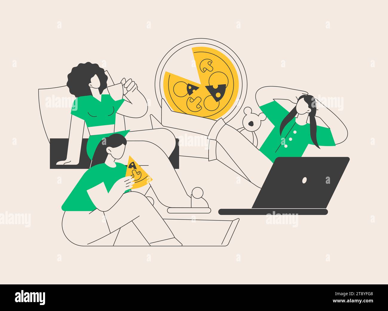 Pajama party abstract concept vector illustration Stock Vector Image ...