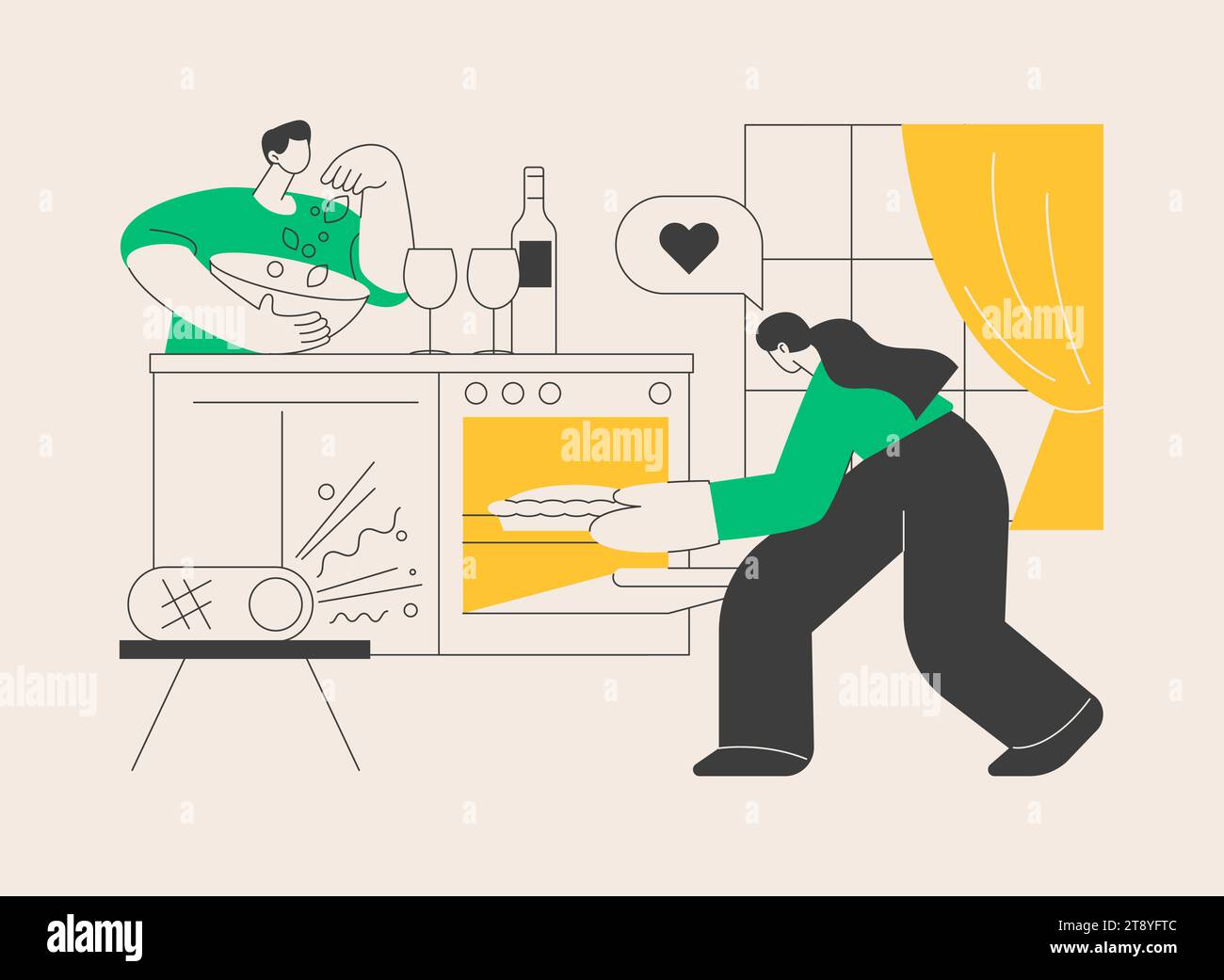 Home cooking abstract concept vector illustration Stock Vector Image ...