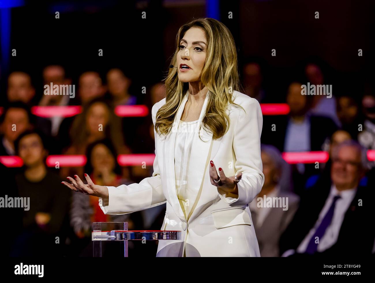 THE HAGUE - Dilan Yesilgoz (VVD) during the final debate of the NOS, a ...