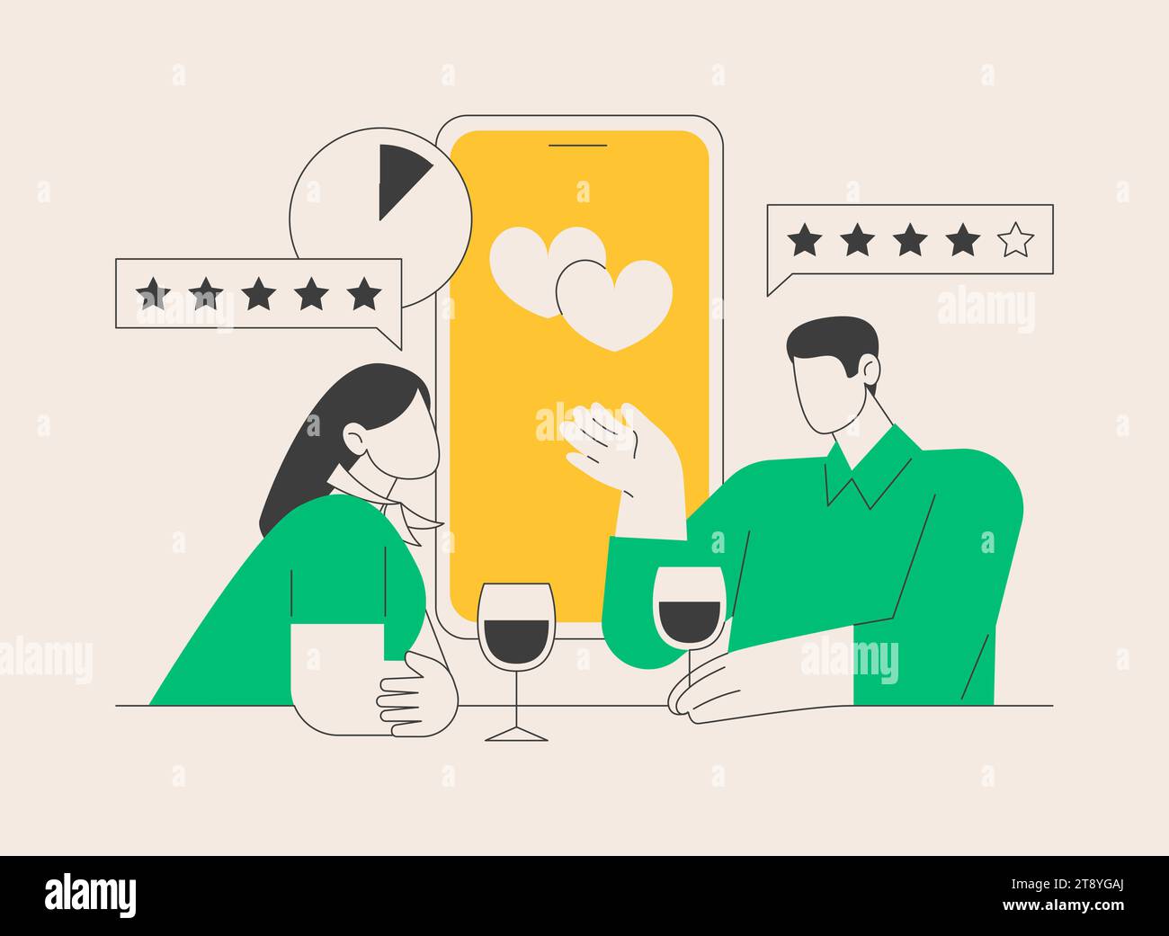 Blind date abstract concept vector illustration Stock Vector Image ...