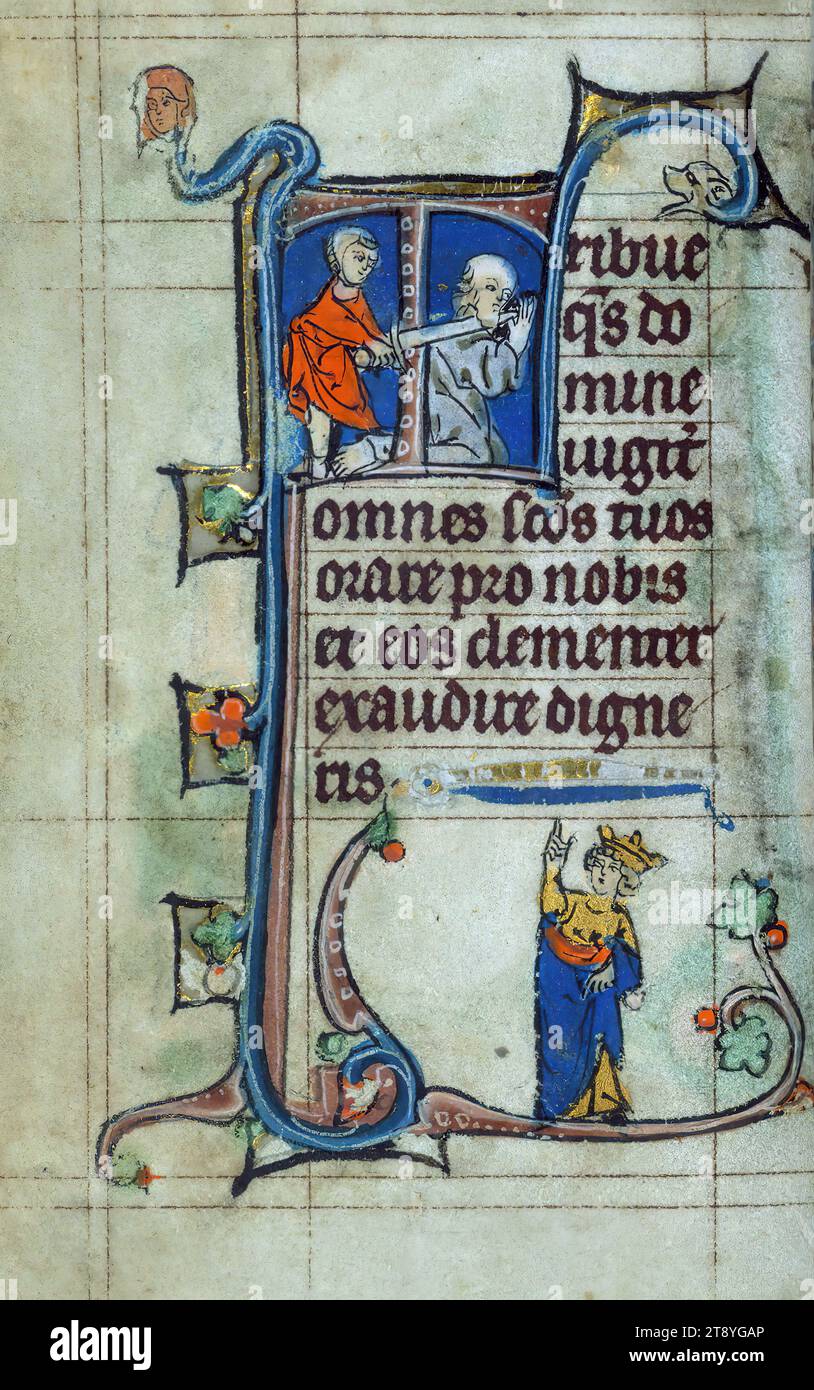 Book of Hours (incomplete), Initial 'T' with Paul being beheaded, This ...