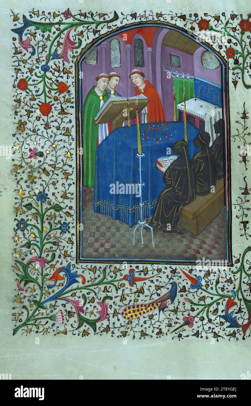 Book of Hours, Funeral Service, Full-page miniature Stock Photo - Alamy