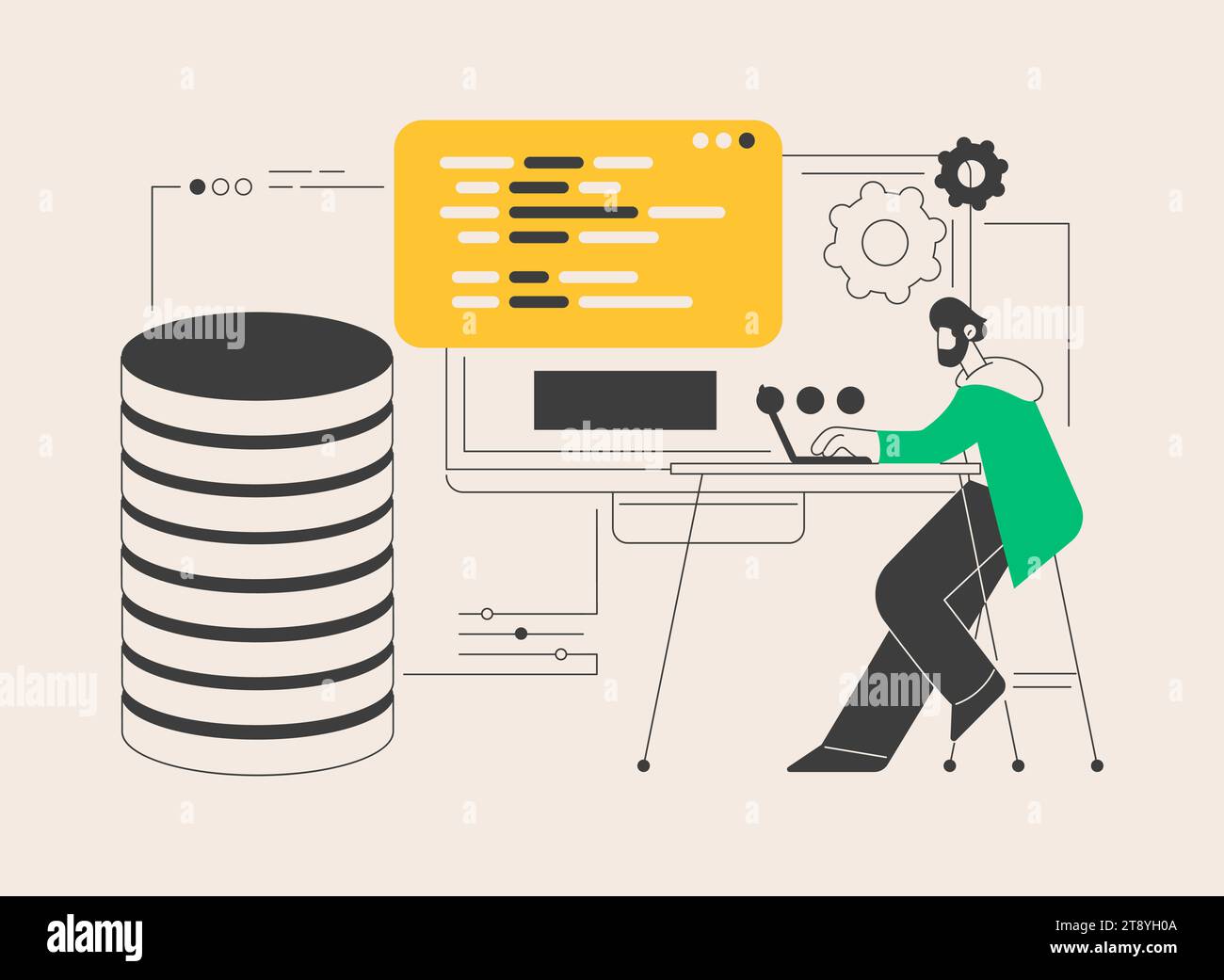 Big Data Programming Abstract Concept Vector Illustration Stock Vector