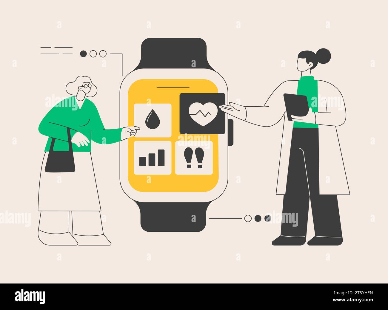 Smartwatch health care abstract concept vector illustration Stock ...