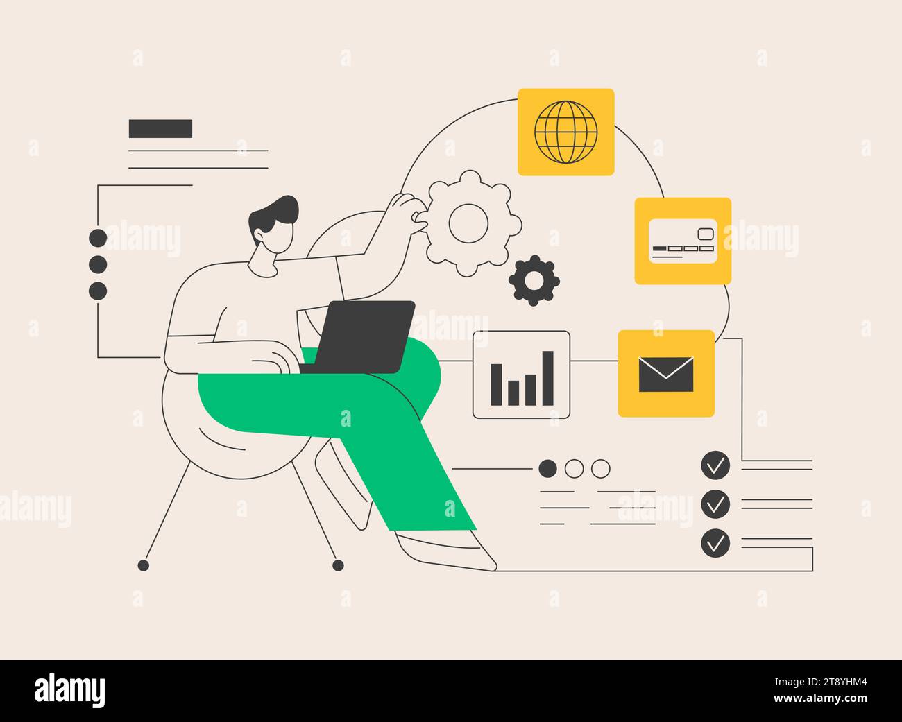 Cloud management abstract concept vector illustration Stock Vector ...