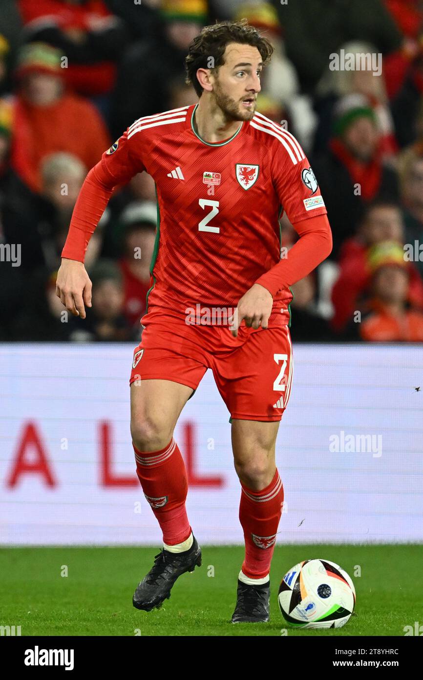 Tom Lockyer of Wales in action during the UEFA Euro Group D Qualifier ...