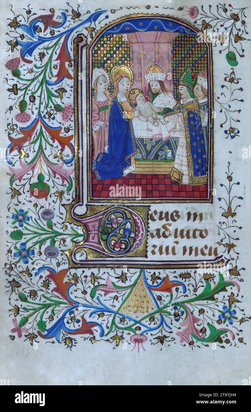 Book of Hours, Presentation in Temple, This richly illuminated Book of ...