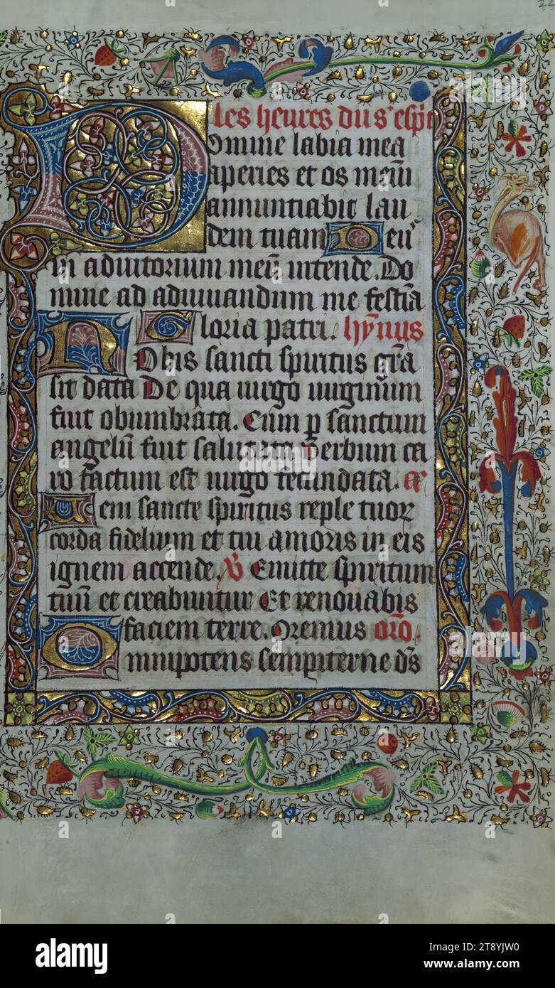 Book of Hours, Illuminated Initial 'D', This large Book of Hours was ...