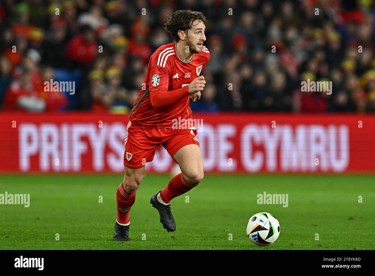 Tom Lockyer of Wales in action during the UEFA Euro Group D Qualifier ...