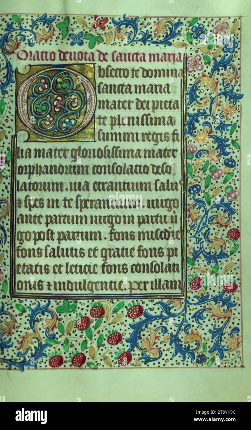 Book of Hours, Decorated Initial, Illuminated in the style of Willem ...