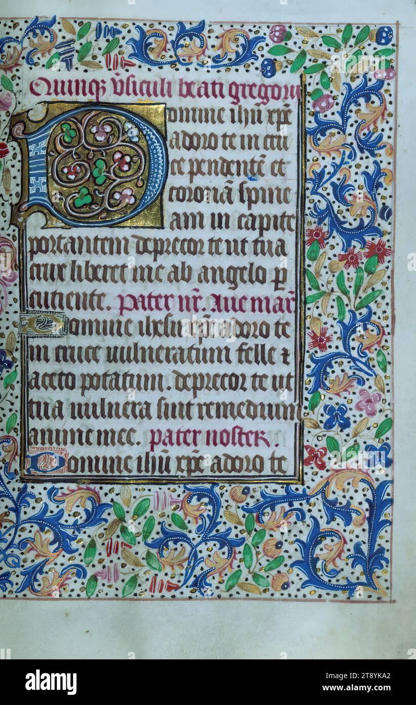 Book of Hours, Decorated Initial, Illuminated in the style of Willem ...