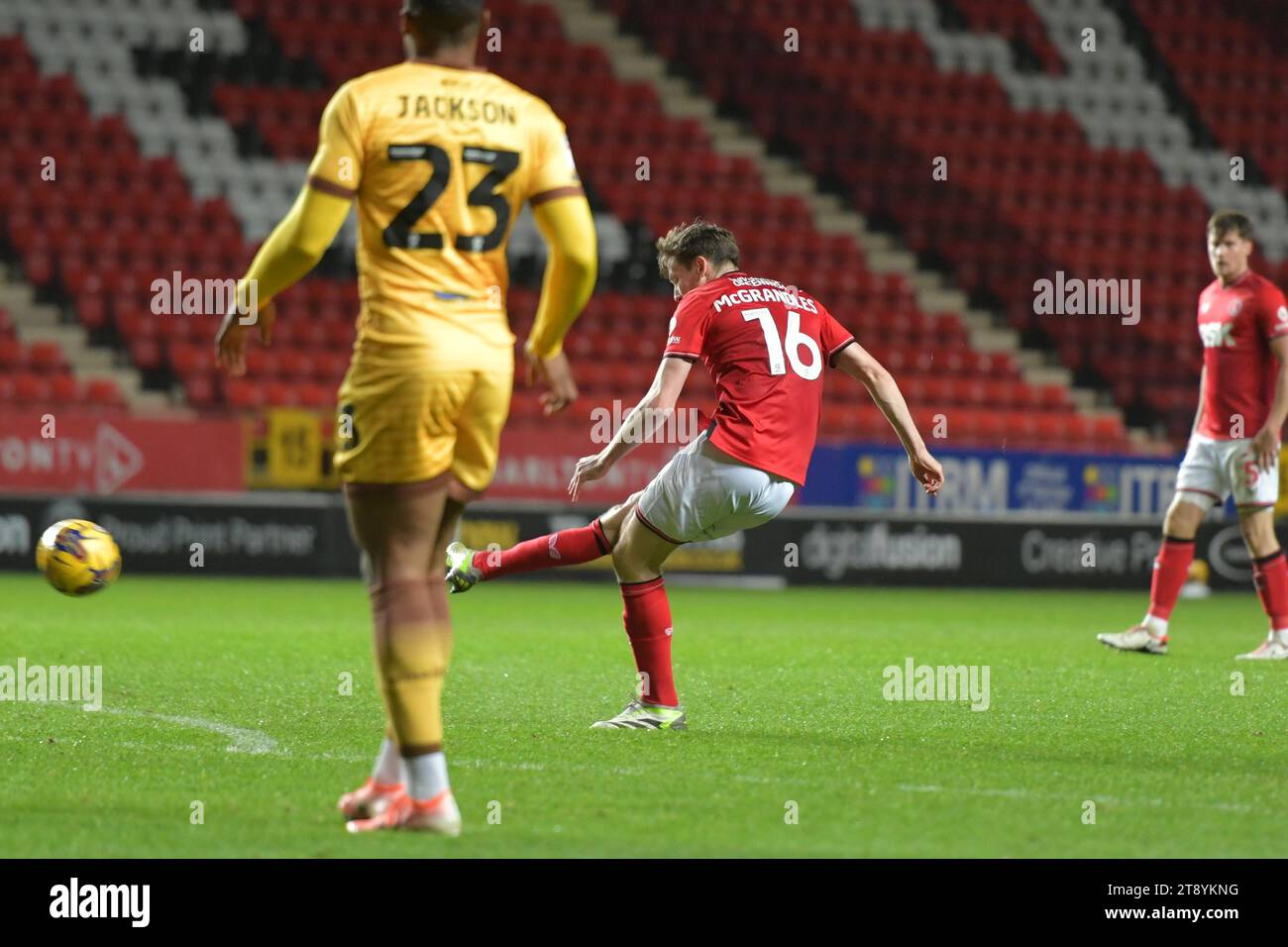 London, England. 21st Nov 2023. Conor McGrandles of Charlton Athletic ...