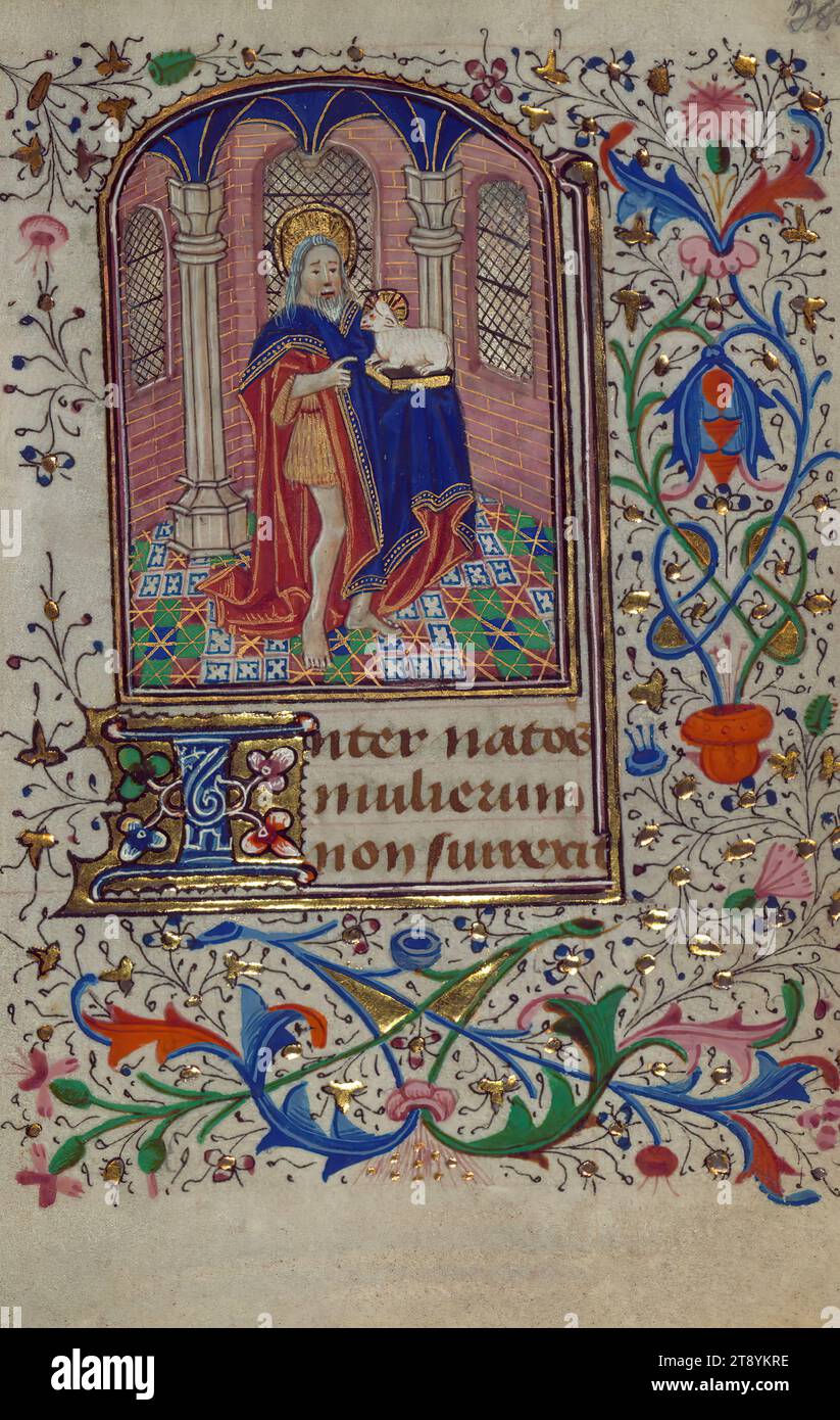 Book of Hours, St. John the Baptist, This richly illuminated Book of ...
