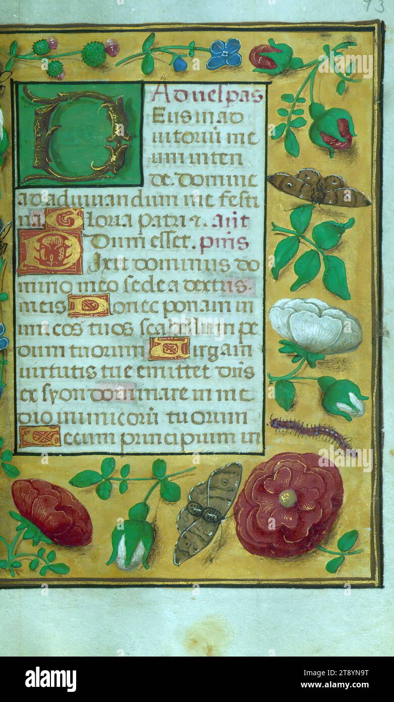 Book of Hours, Decorated Initial, This pocket-size Book of Hours, ca ...