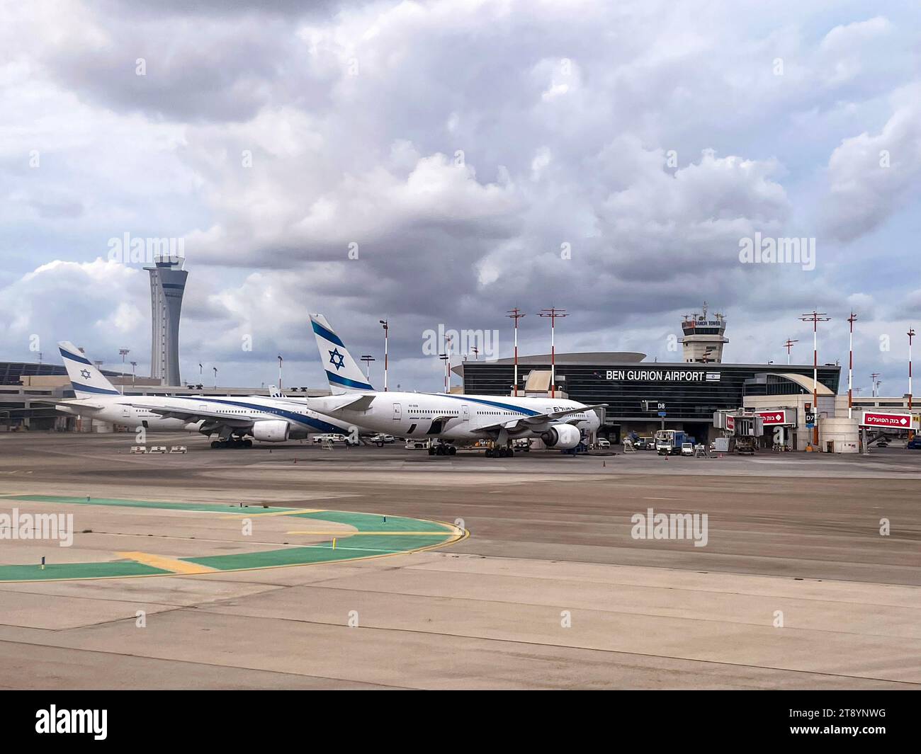 Tel Aviv, Israel - OCT1, 2023: Exterior view of the TLV Ben Gurion ...