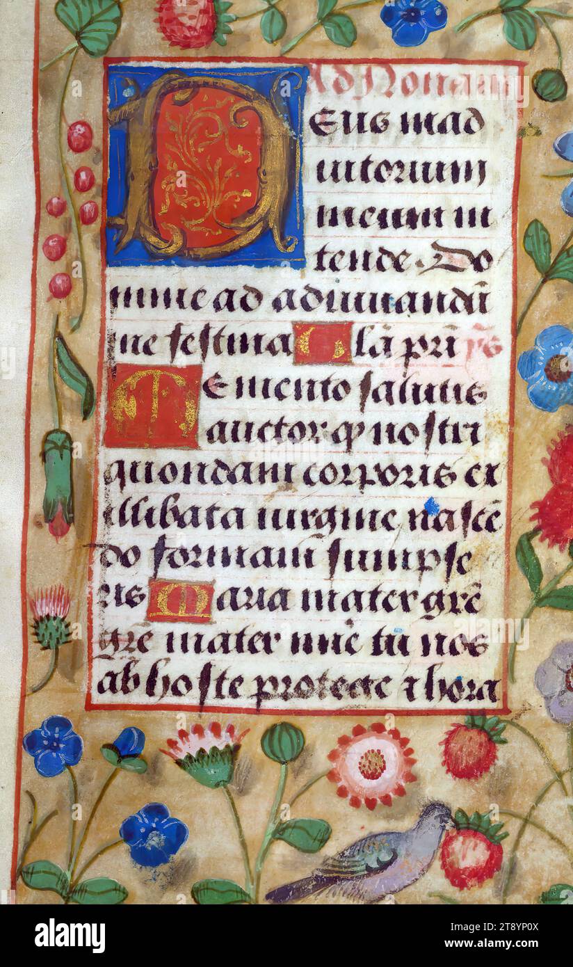 Book of Hours, Decorated Initial, This small Book of Hours was made at ...