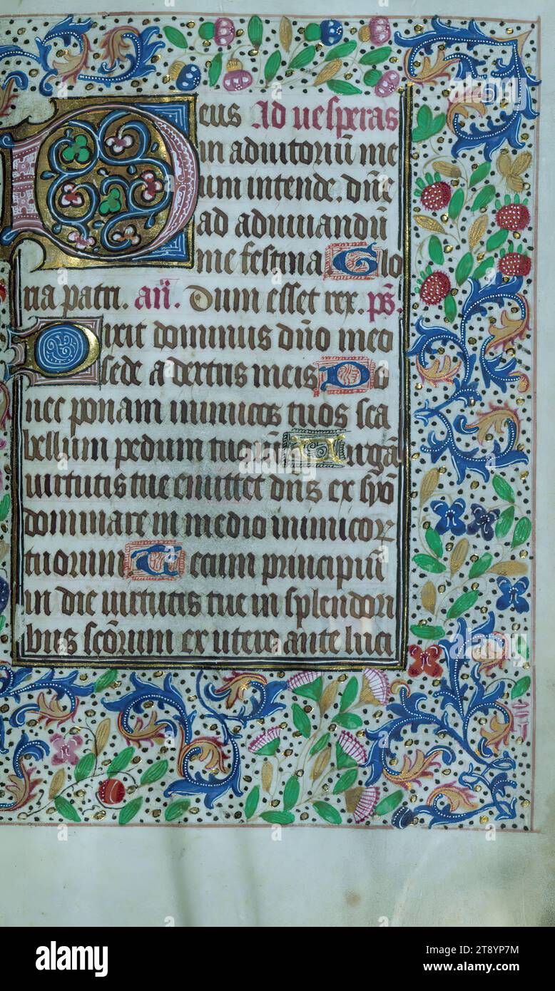 Book of Hours, Decorated Initial, Illuminated in the style of Willem ...