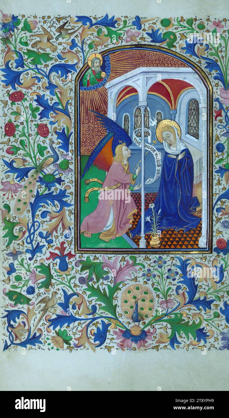 Book of Hours, Annunciation, This Book of Hours was created ca. 1450-55 ...