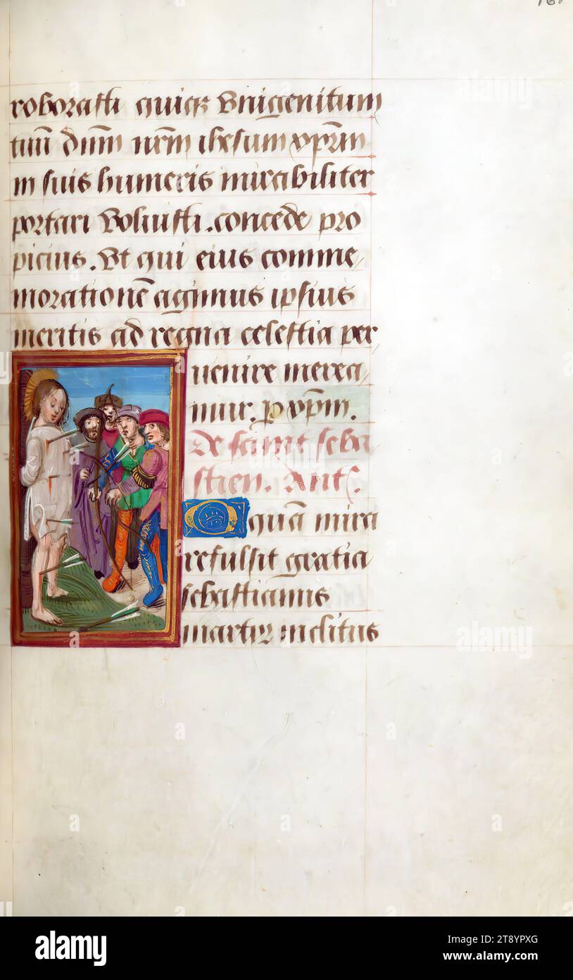 Book of Hours, St. Sebastian, This beautifully bound Book of Hours was ...