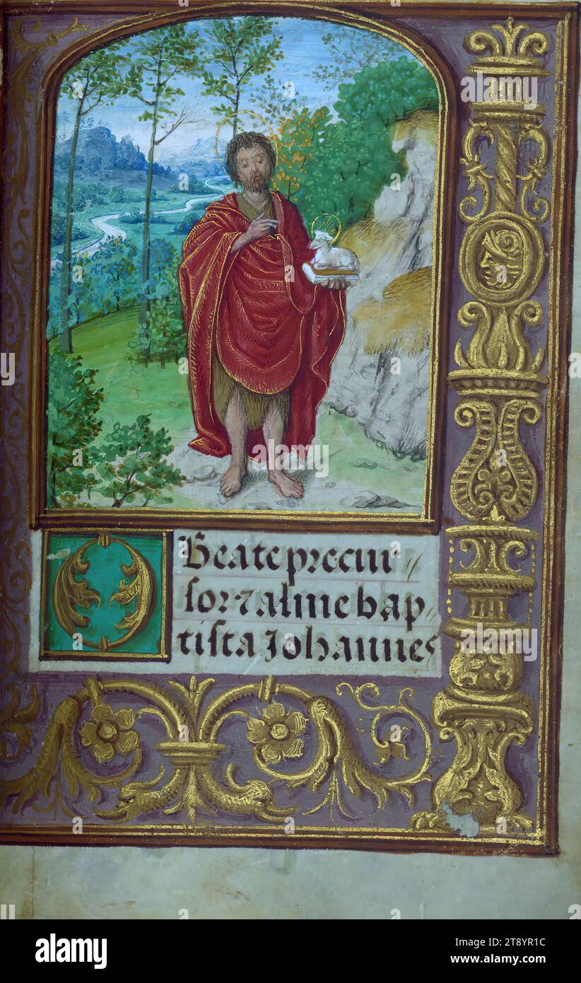 Prayer Book (fragment), St. John the Baptist, This Prayer Book was ...