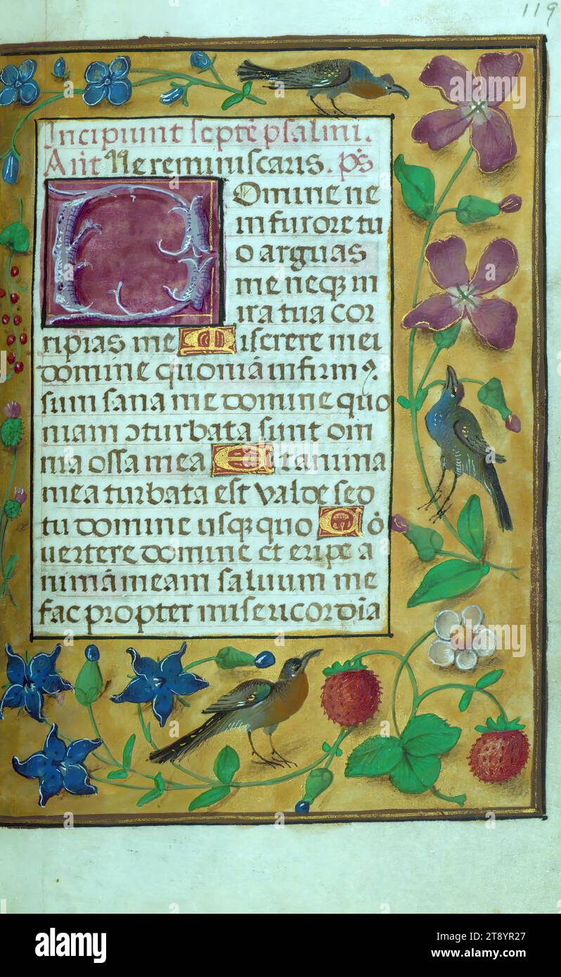 Book of Hours, Decorated Initial, This pocket-size Book of Hours, ca ...