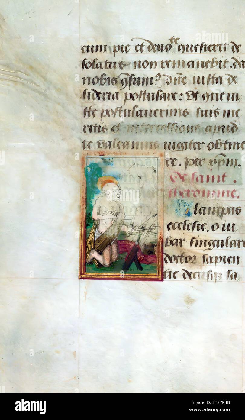 Book of Hours, Penance of St. Jerome, This beautifully bound Book of ...