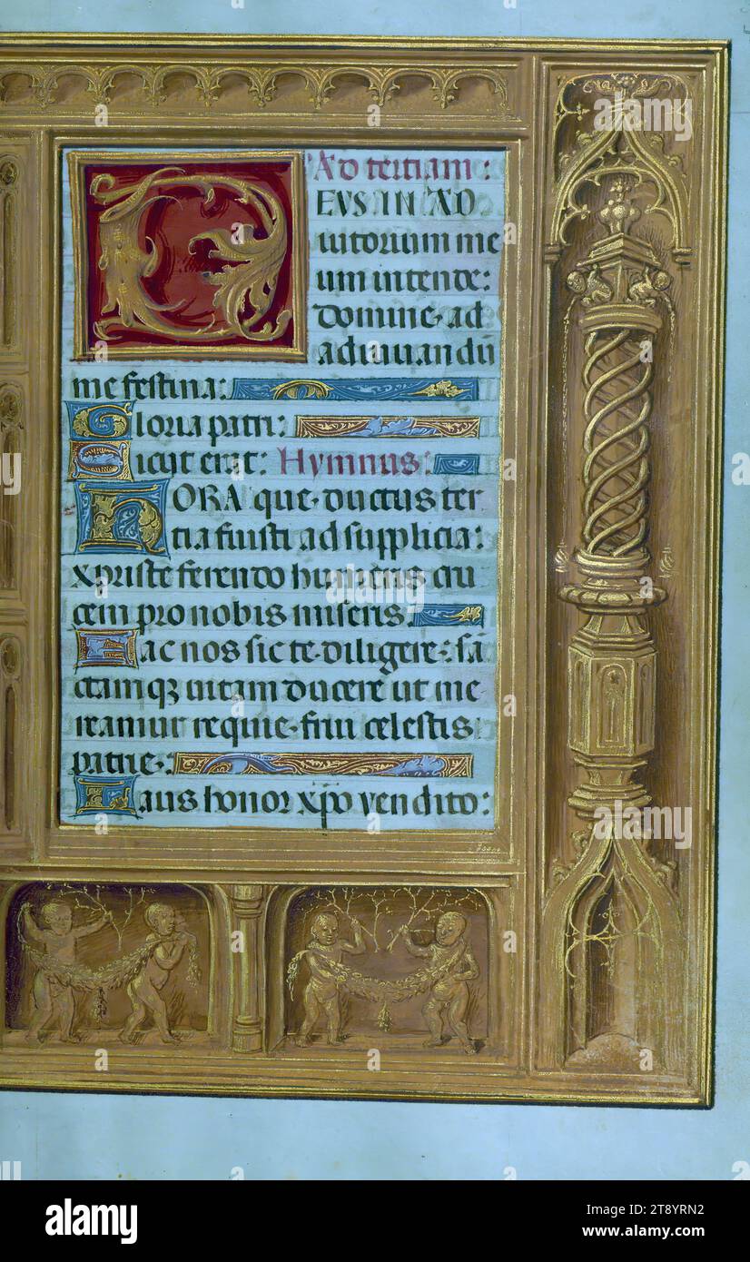 Book of Hours (Medieval text, Modern illuminations), Initial ...