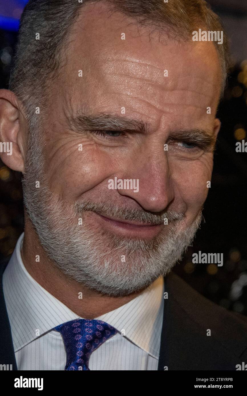 King Philip IV during the ceremony commemorating the 25th anniversary ...