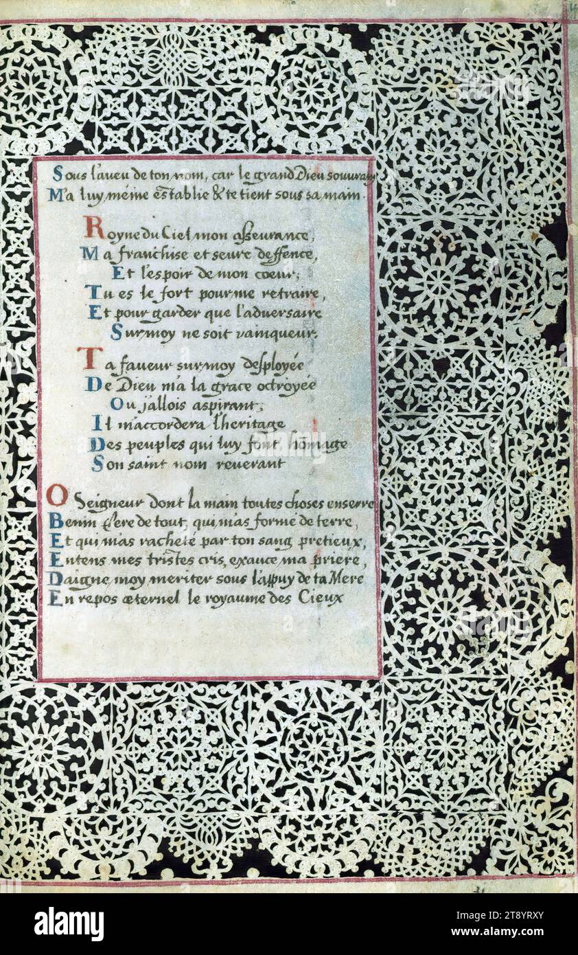 Lace Book of Marie de' Medici, Lace margins, This Prayerbook was made ...