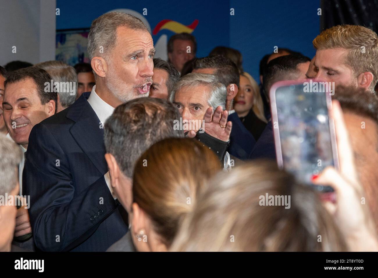 King Philip IV during the ceremony commemorating the 25th anniversary ...