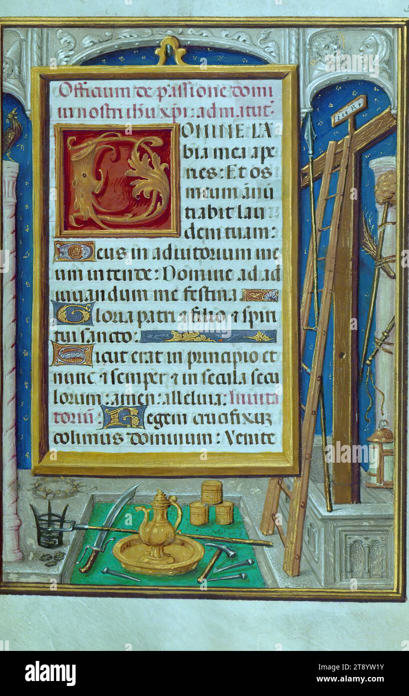 Book of Hours (Medieval text, Modern illuminations), Initial ...