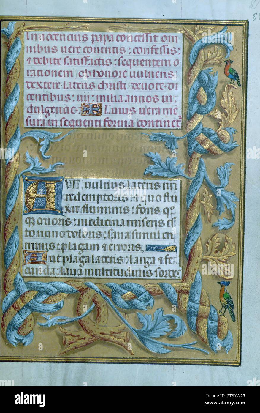 Book of Hours (Medieval text, Modern illuminations), Initial ...