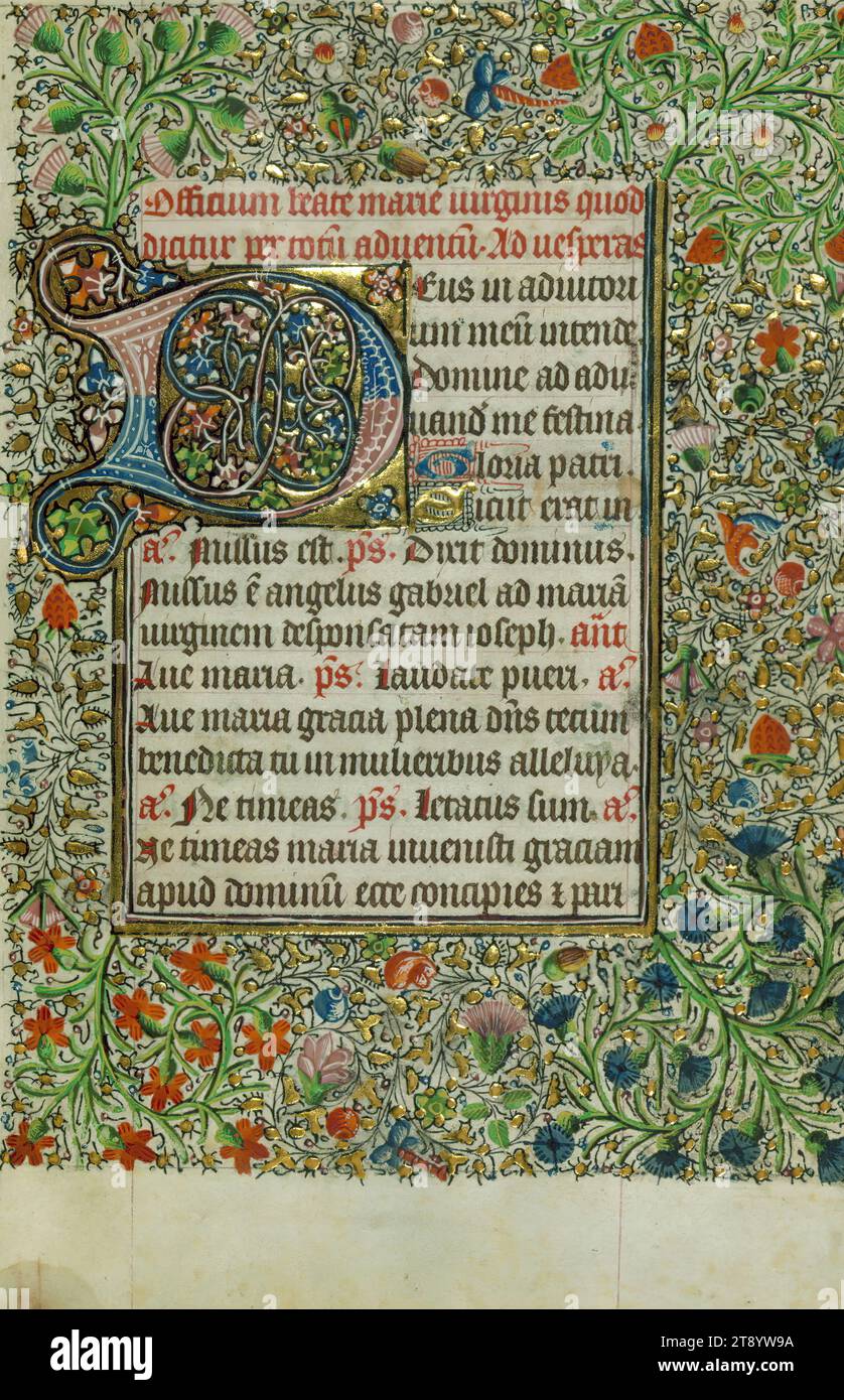 Book of Hours, Initial, This Book of Hours of ca. 1430-45 was ...