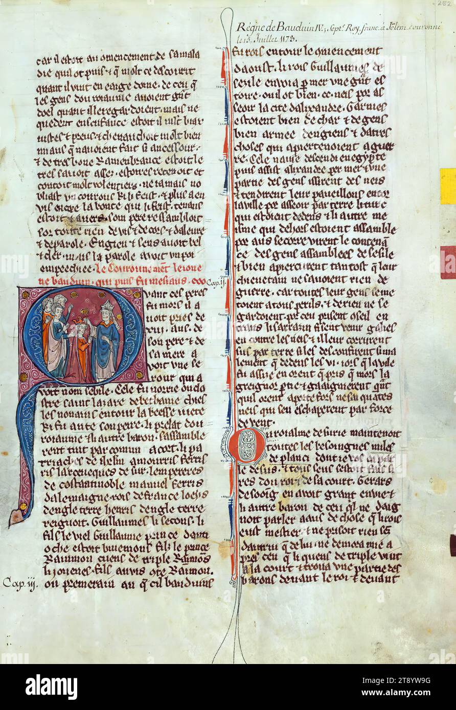 William of Tyre's Histoire d'Outre Mer, Initial 'Q' with Patriarch ...