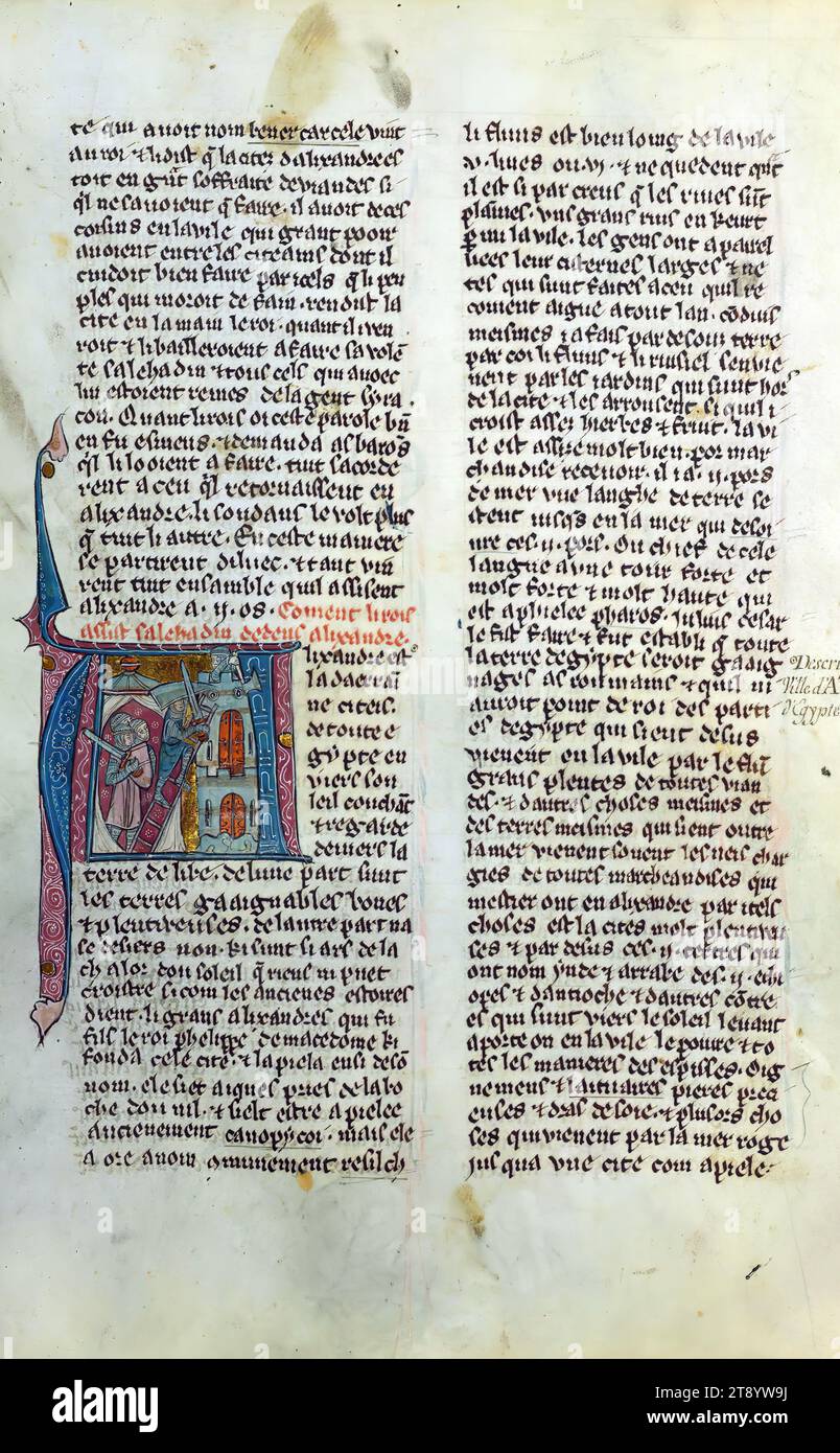 William of Tyre's Histoire d'Outre Mer, Initial 'A' with the siege of ...