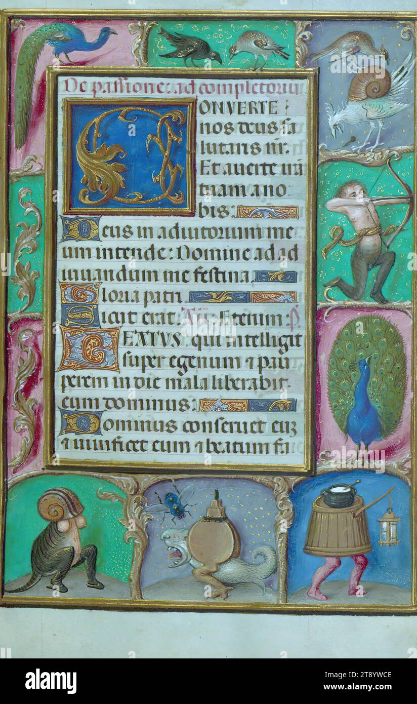 Book of Hours (Medieval text, Modern illuminations), Border with ...