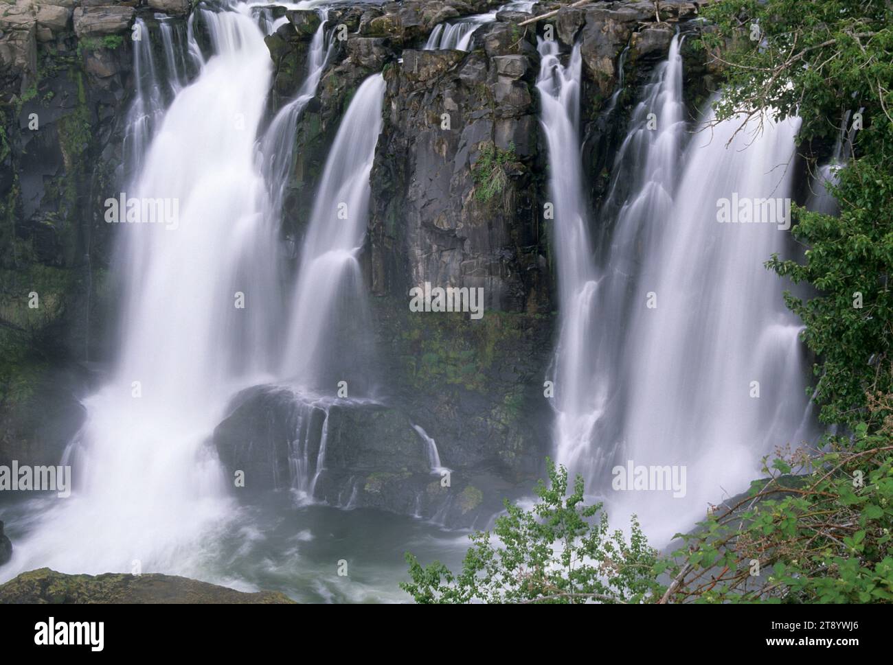 Upper White River Falls, White River Falls State Park, Oregon Stock ...