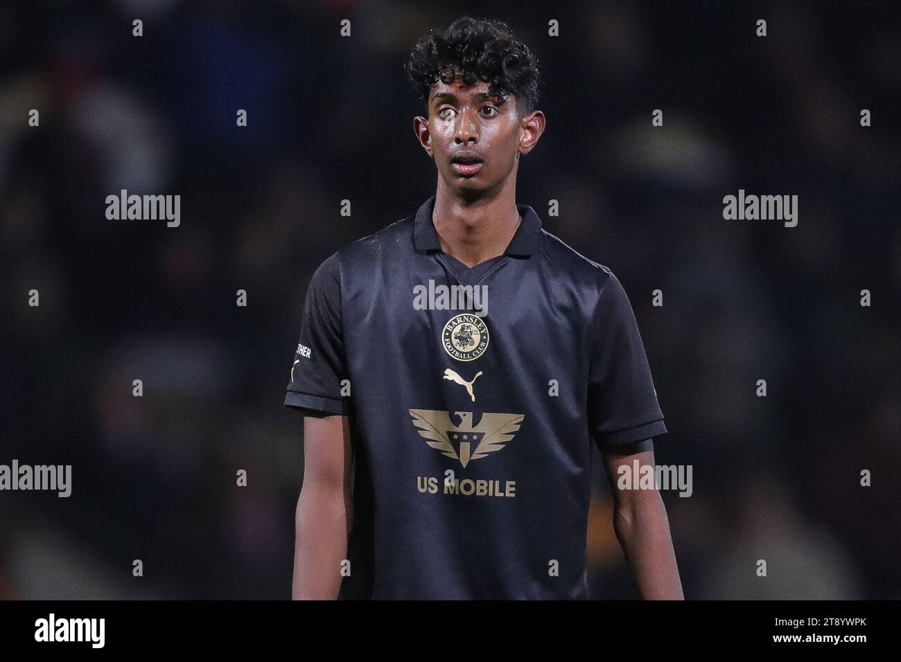 Bradford, UK. 21st Nov, 2023. Vimal Yoganathan #63 of Barnsley during ...