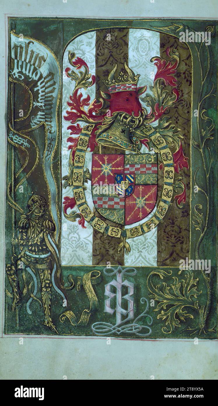 Hours of Duke Adolph of Cleves, Armorial shield of Adolph of Cleves ...