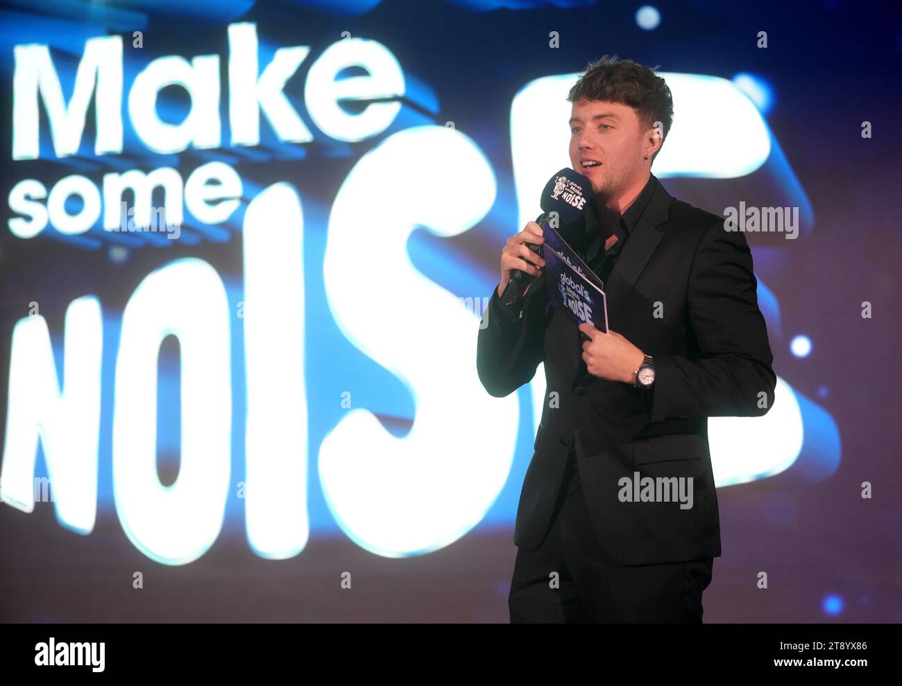 Roman Kemp on stage at Global's Make Some Noise charity gala at The ...