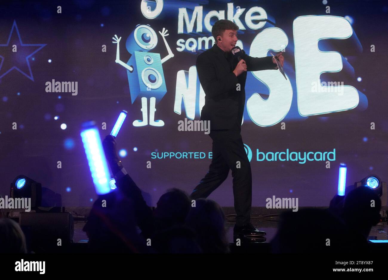 Roman Kemp on stage at Global's Make Some Noise charity gala at The ...