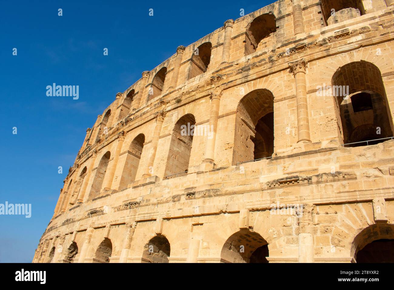The Amphitheatre of El Jem modern-day city of El Djem, Tunisia ...